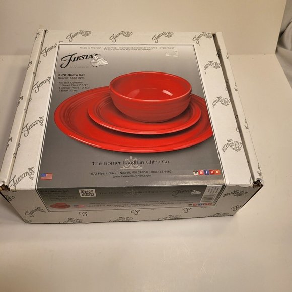 Fiestaware | Dining | Fiestaware Fiesta Scarletred 3 Pc Setting Dinner ...